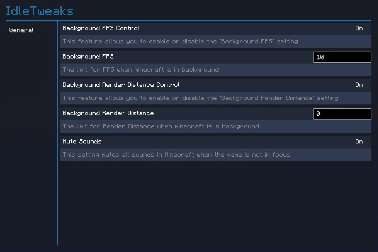Idle Tweaks [1.21.11] [1.19.4] [1.17.1] [1.16.5] [1.12.2] [1.8.9 ...